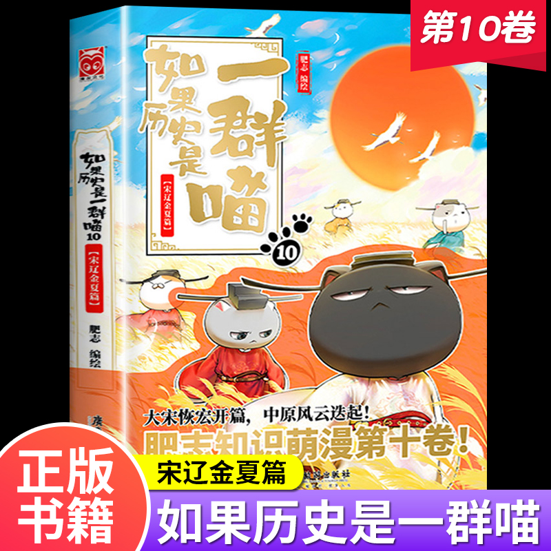 如果历史是一群喵10宋辽金夏篇一只喵一只猫的书第10卷第10册第十季第十册假如变成是群喵非注音版漫画书小学生趣味阅读的漫画