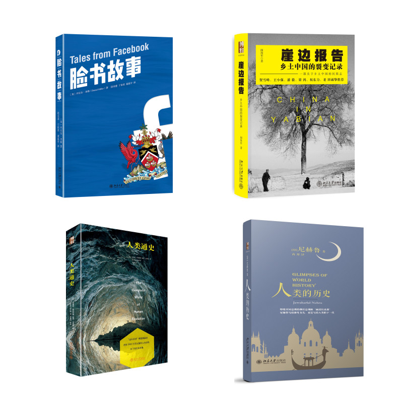 脸书故事+崖边报告+人类通史+人类的历史 共4册