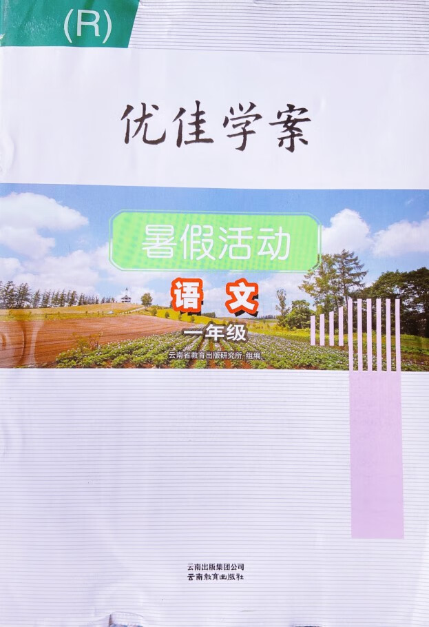 暑假活动2021小学一年级语文优佳学案·暑假活动/云南教育出版社