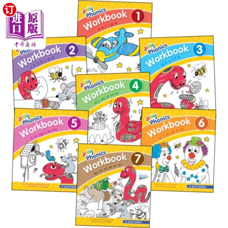 快乐自然拼读组合 学生读物 Jolly Phonics Workbooks 1-7