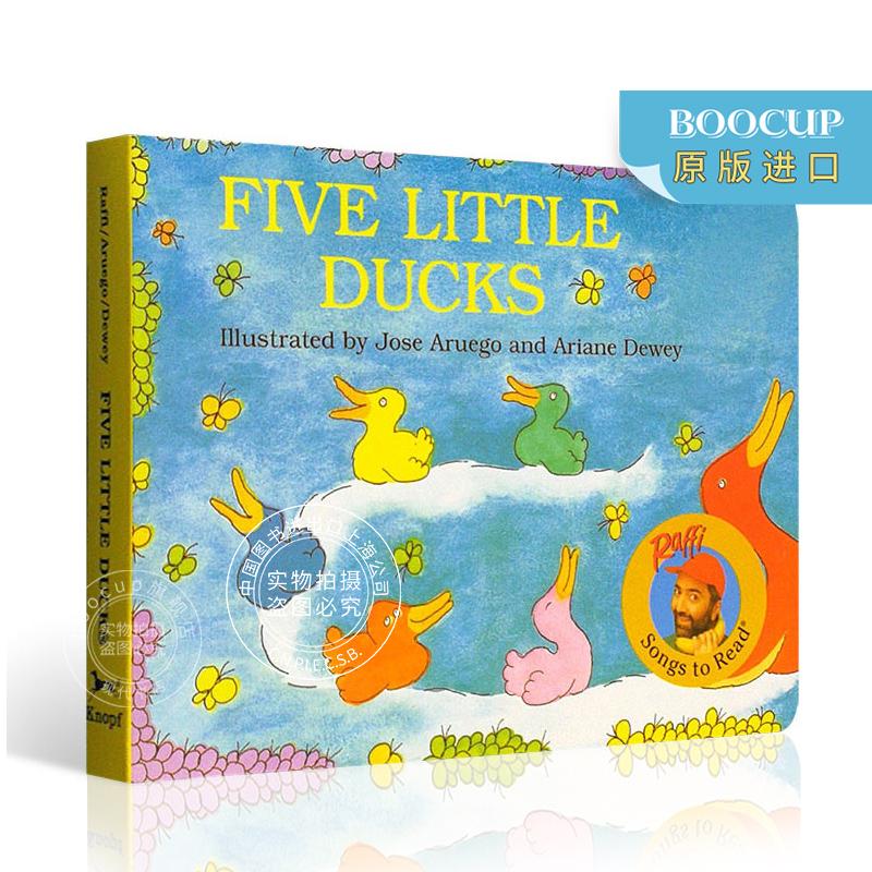 现货 Raffi 歌谣绘本五只小鸭子 英文原版 Five Little Ducks 数字