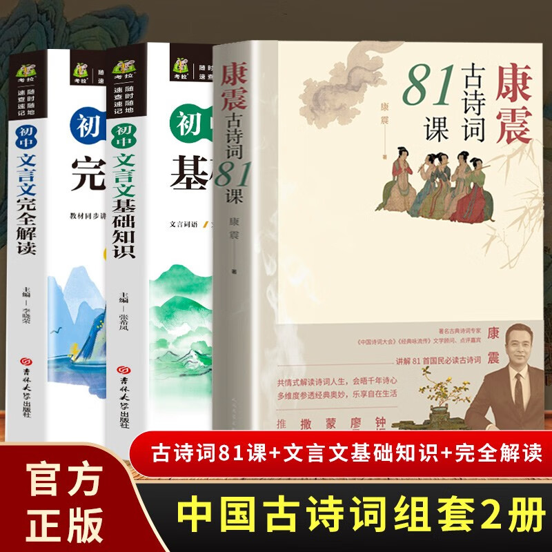 康震古诗词81课 中国诗词大会经典咏流传 文学诗词歌曲 唐诗宋词 现货 人民文学出版社 图书 康震+文言文