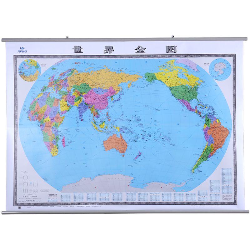 2米版世界地图挂图 2米X1.5米超大幅面 高清印刷 纸张加厚 2x1.5米世界地图