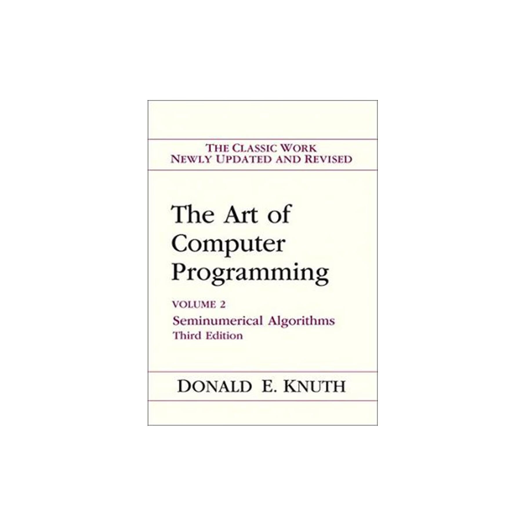 The Art of Computer Programming, Vol. 1-4 The Art Vol. 2