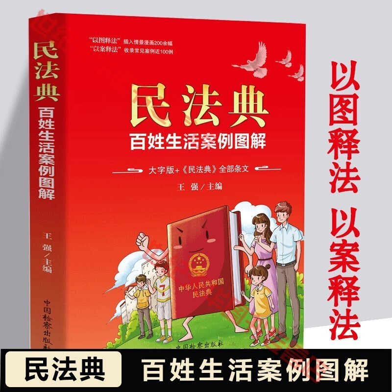 民法典百姓生活案例图解大字版2021版 法律常识百科全书籍 条文+案例分析 民法典图解单本