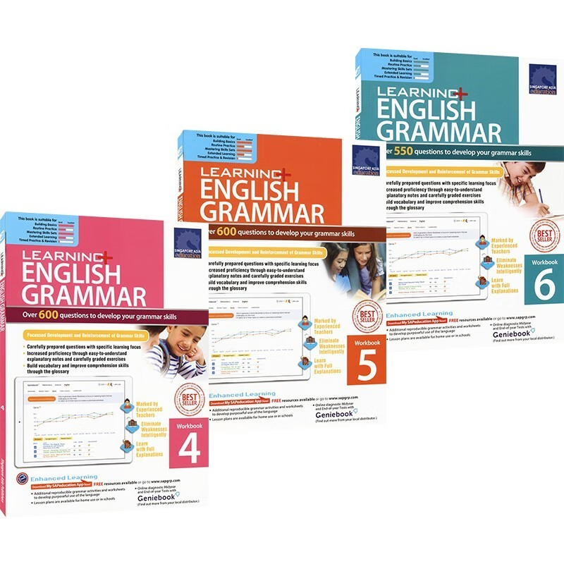 新加坡英语SAP Learning English Grammar学习系列英语语法学习 基础版图书 4-6年级【在线测评版】