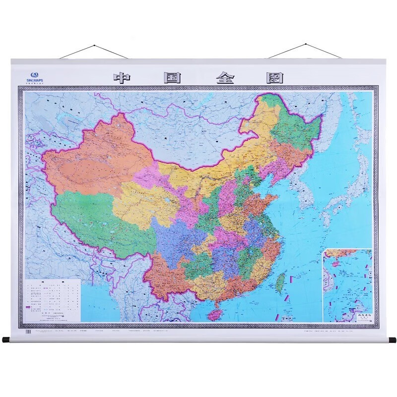 超大高清地图卷轴版办公室挂图 2米*1.5米 中国地图