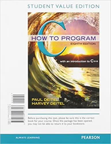 C How to Program, Student Value Edition