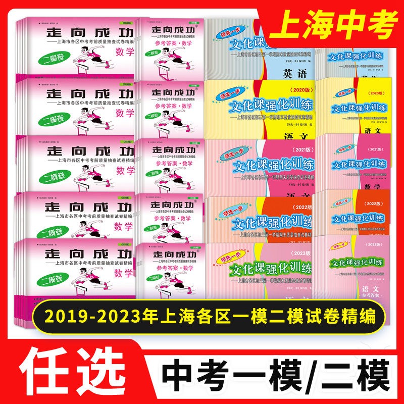 可选】2019-2023年版领先一步上海中考一模卷走向成功中考二模卷语文数学英语物理化学试卷答案初三一模二模试题精编 2020年版 英语 上海中考一模卷 试卷+答案（全2册）