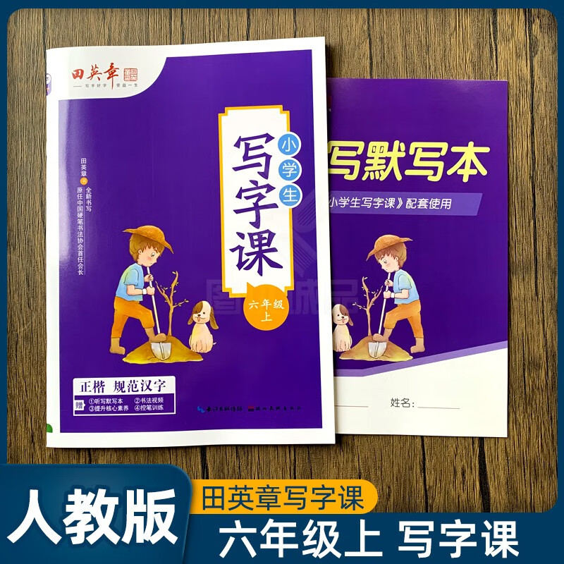 田英章写字课课练小学生字帖一年级上下册练字帖二年级三年级下册钢笔字帖四五六年级儿童楷书语文同步生字抄写本人教版控笔训练字帖 六年级上册