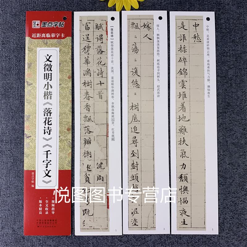 近距离临摹字卡文徵明小楷碑帖文征明行草书字帖文徵明莲社图记盘古叙琴赋草堂十志滕王阁序离经落花诗册行草 文徵明小楷落花诗-千字文