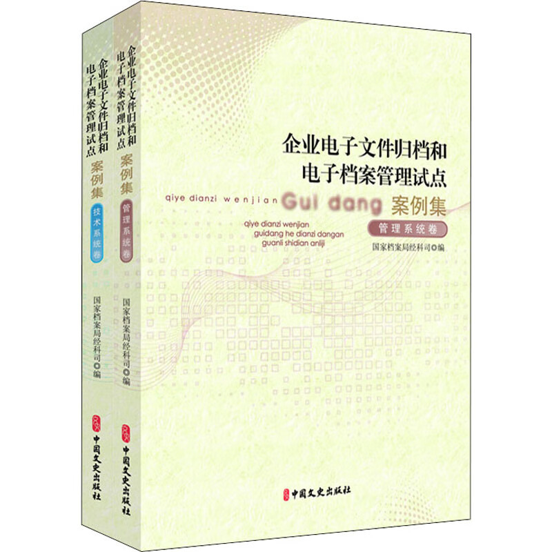 企业电子文件归档和电子档案管理试点案例集(全2册) 图书
