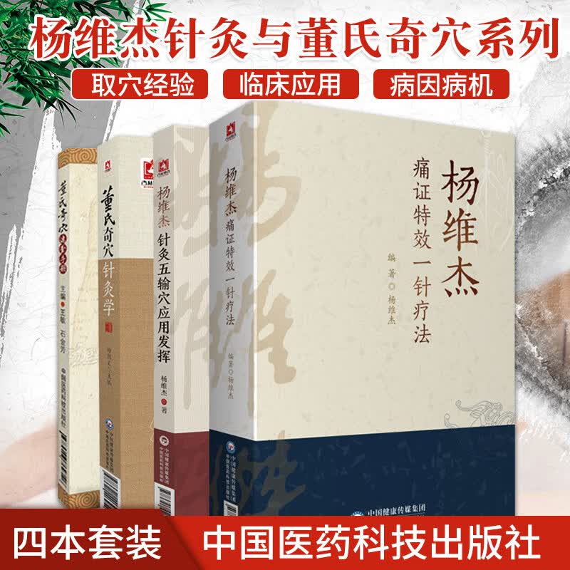4本套针灸书董氏奇穴针灸学+穴位速查手册+杨维杰痛证 一针疗法+杨维杰针灸五输穴董氏奇穴杨维杰董氏奇穴针灸全集董氏奇穴
