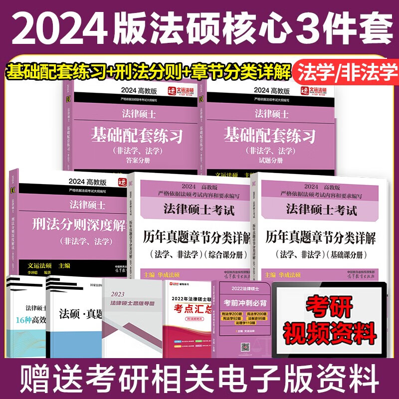 2024法硕考试教材配套资料法律硕士联考法学非法学考研大纲法硕非法学考试分析文运法硕法硕联考法学非法学 2024法硕核心3件套