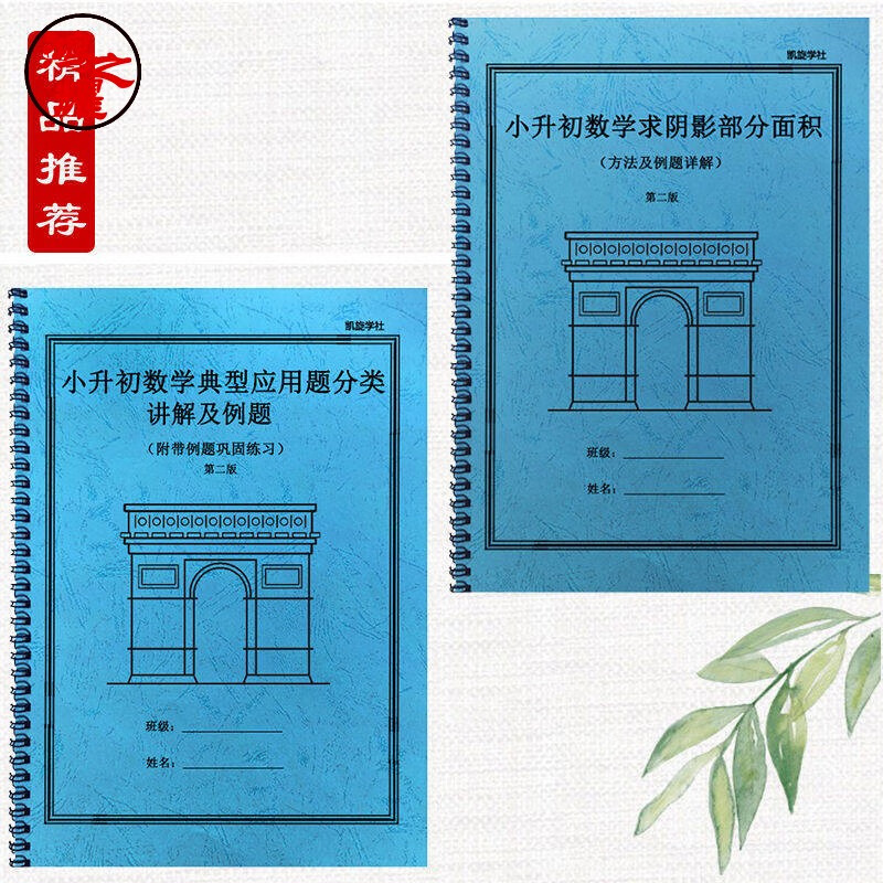 小学六年级数学求阴影部分面积方法及例题详解小升初重难点复习【打印册】 以上两本 A4-双线铁圈装订
