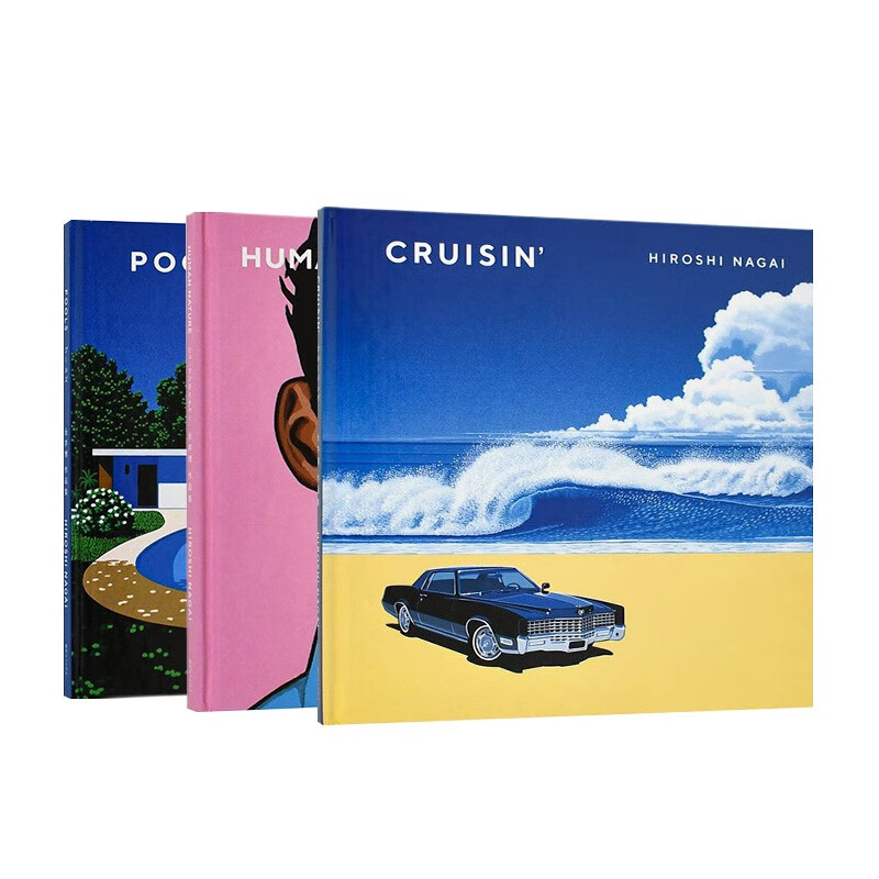 永井博作品集3本套装：POOLS+CRUISIN+HUMAN NATURE 復刊ドットコム 日文原版进口艺术绘画画册善本图书