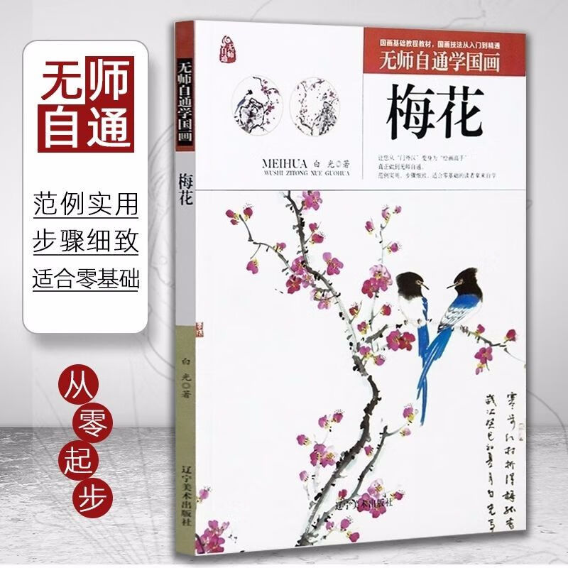 【包邮】绘画国画技法 无师自通学国画 梅花 定价48