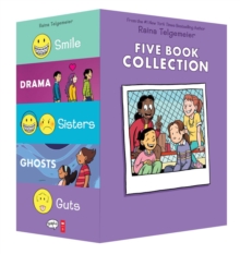 现货 Raina Telgemeier 漫画套装 Smile, Drama, Sisters, Ghosts, Guts 全彩图像小说 英文原版 Collection Box Set