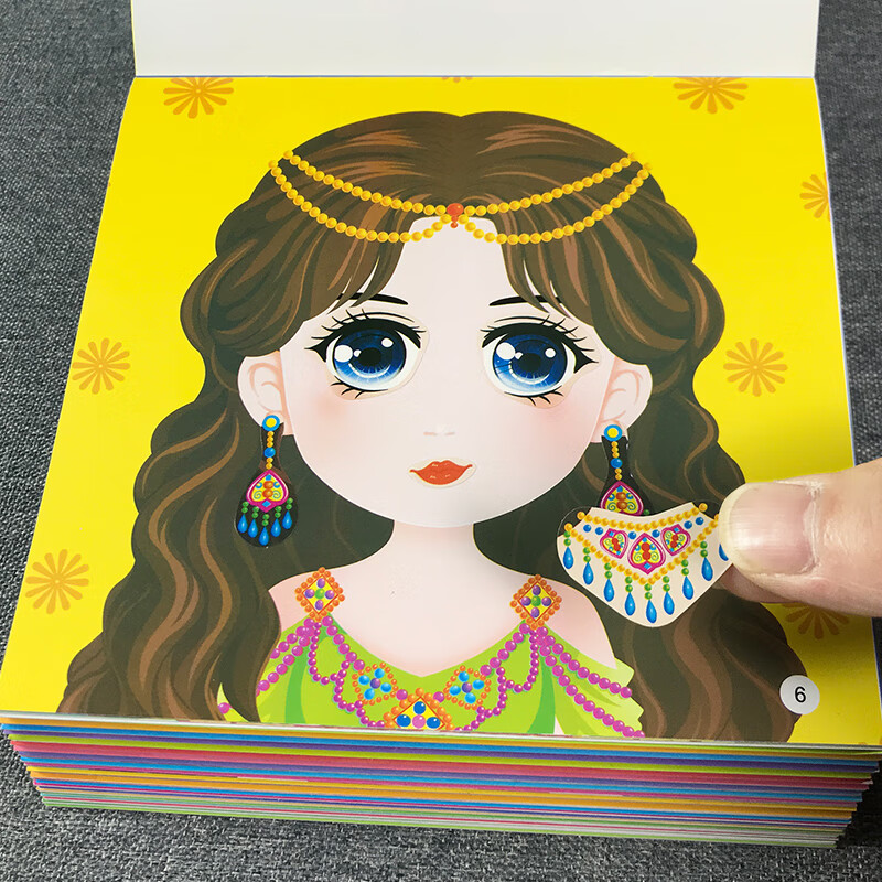 幼儿童公主换装贴纸书2-3-6岁女孩趣味粘贴贴画书动脑益智力玩具 【12本】公主装扮时尚秀 无规格