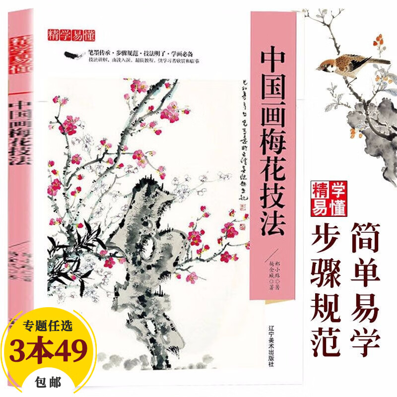 【包邮】中国画技法精学易懂 中国画梅花技法