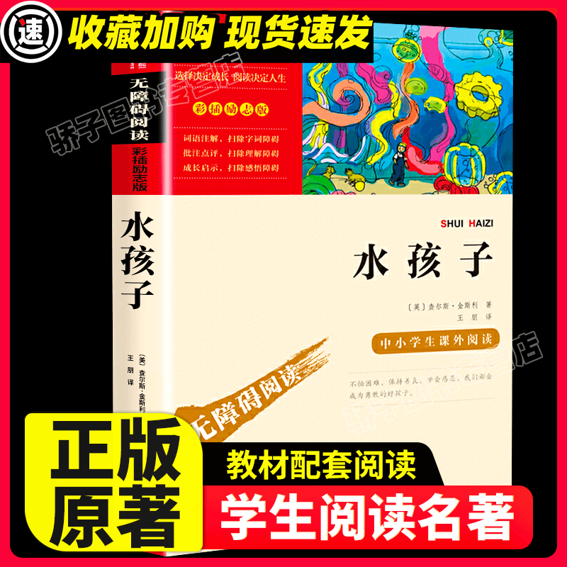 水孩子故事书 彩插励志版经典童话故事书无障碍阅读非注音版老师推荐经典经典文学名著书籍 二年级三年级四年 【满2件9折】水孩子
