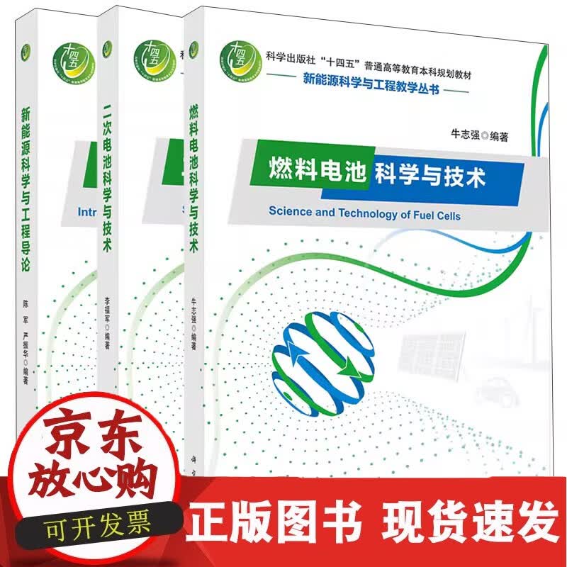 C 【全3册】新能源科学与工程教学丛书 燃料电池科学与技术二次电池科学与技术新能源科学与工程导论牛志强陈