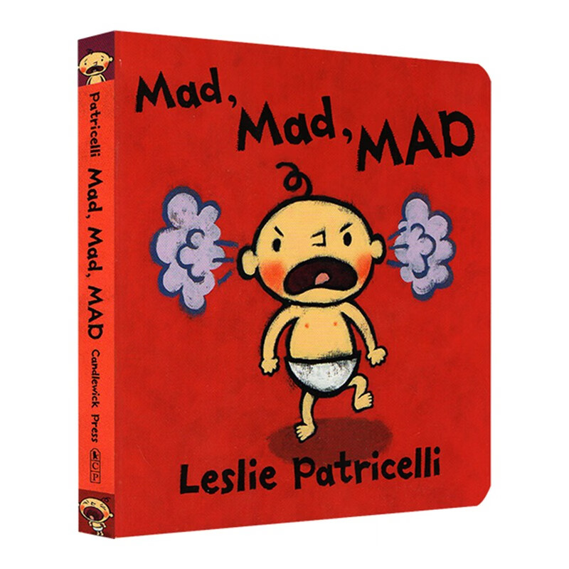 Mad Mad Mad 一根毛脏小孩 2020年新作 英文原版Leslie Patricelli 纸板书 启蒙情绪管理图画书