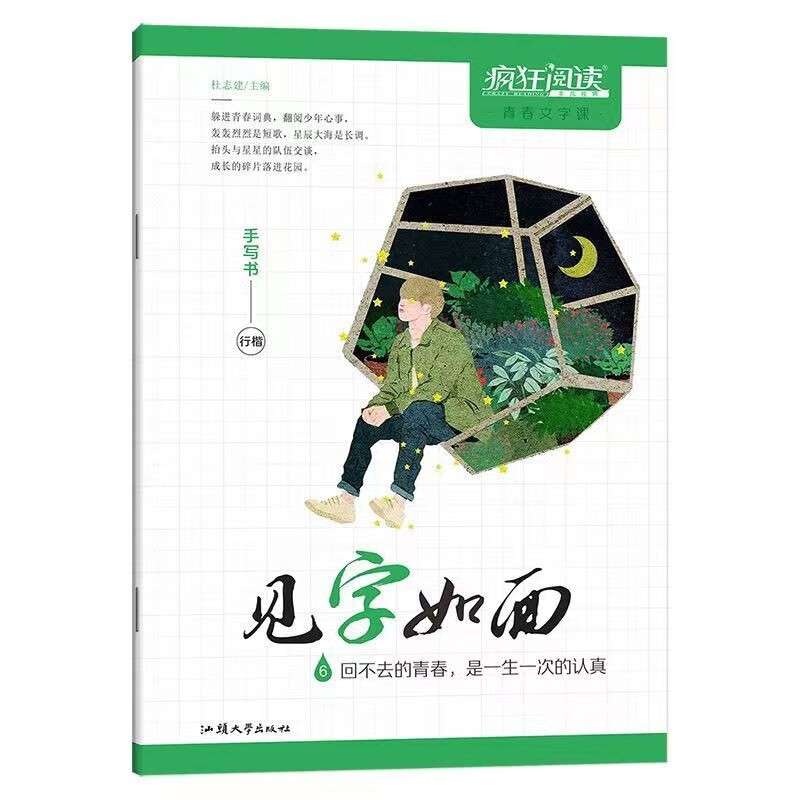 2023新版见字如面疯狂阅读优美诗词见字如面手写书楷书行楷练字帖硬笔书法文艺 成人练字速成硬笔书法练字本钢笔临摹练字帖初高中 见字如面6·行楷