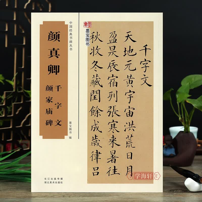 颜真卿千字文颜家庙碑 颜体楷书毛笔软笔书法临摹字帖碑帖拓本附简体旁注 楷书初学者入门练习碑帖法帖范本书画丛书