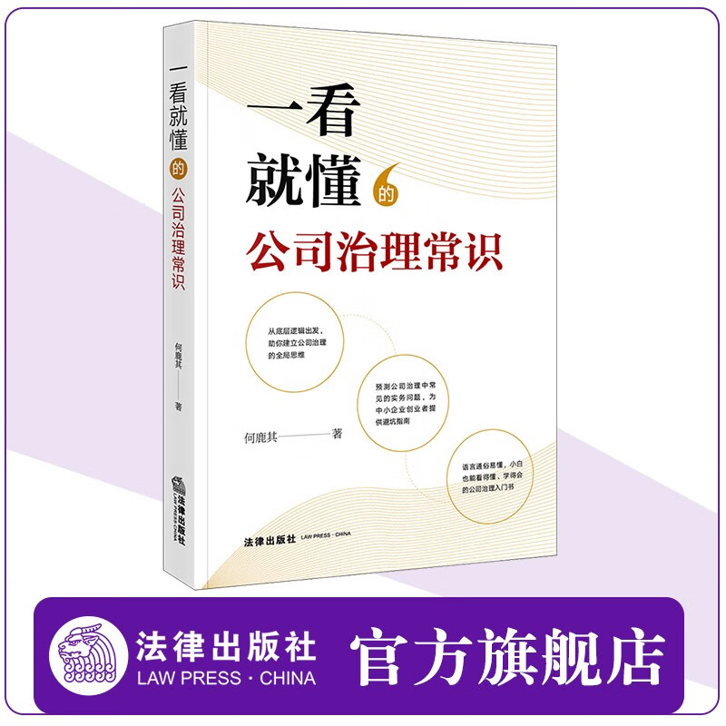 一看就懂的公司治理常识 何鹿其著 公司治理体系框架 法律出版社