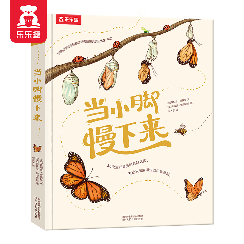 乐乐趣 儿童绘本 当小脚慢下来+如果你走在丛林里 适读年龄6-12岁 自然科普情景认知 经典诗歌文学启蒙 故事绘本 当小脚慢下来