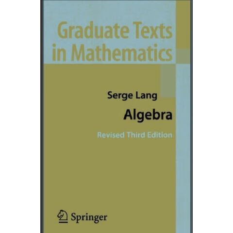 Algebraserge lang Algebra (Serge Lang)