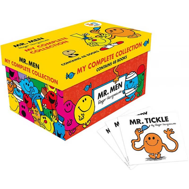 新版现货 奇先生妙小姐英文原版绘本 Mr Men 48 copy Complete Set 48册盒装 情绪管理图画书 亲子儿童启蒙阅读 .