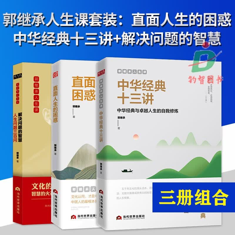 4册 郭继承了凡四训人生哲学三书成功励志青青正能量弘扬中国传统文化书籍 【全3册】解决问题的智慧直面人生的困惑中华十三讲