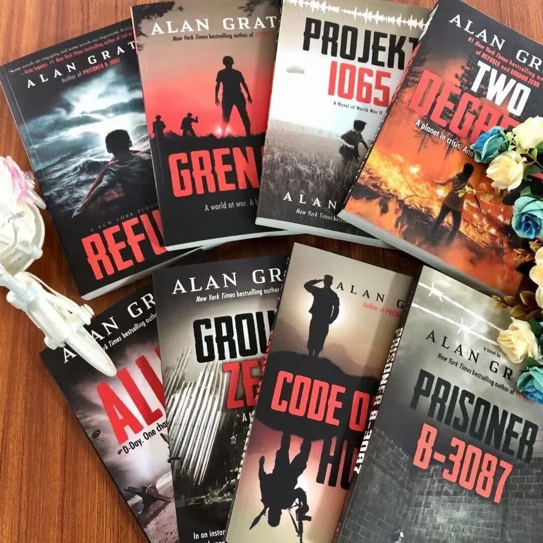 英文全8本 Alan Gratz 铁血王国 加一本 TWO DEGREES 送音频