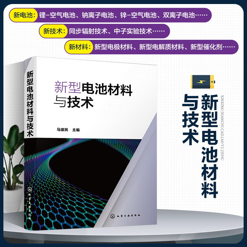 新型电池材料与技术 马建民 双离子纤维状可降解电池表征技术同步辐射中子实验技术凝胶固态电解质锂离子电池锂-空气锂硫钠离子钠硫燃料锌-空气铝-空气太阳电池参考书籍
