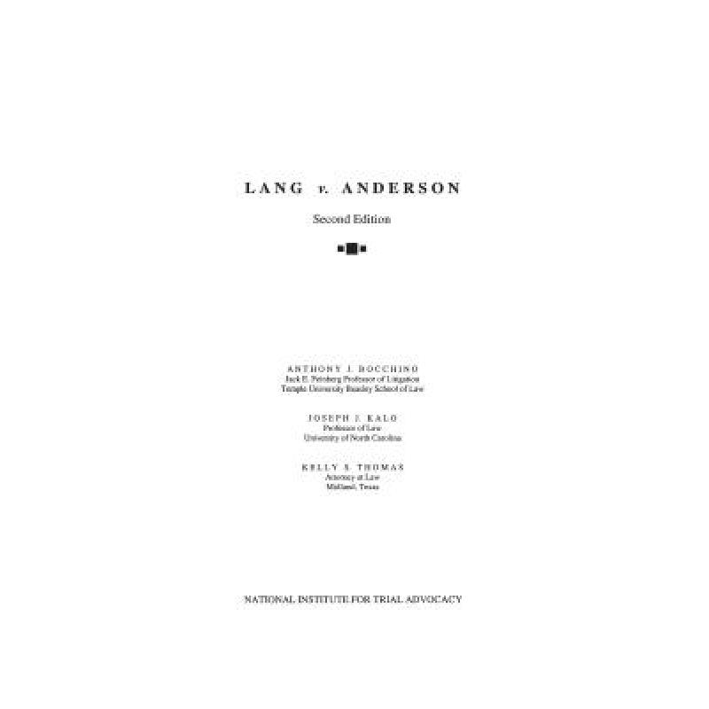 Lang V. Anderson: Case File