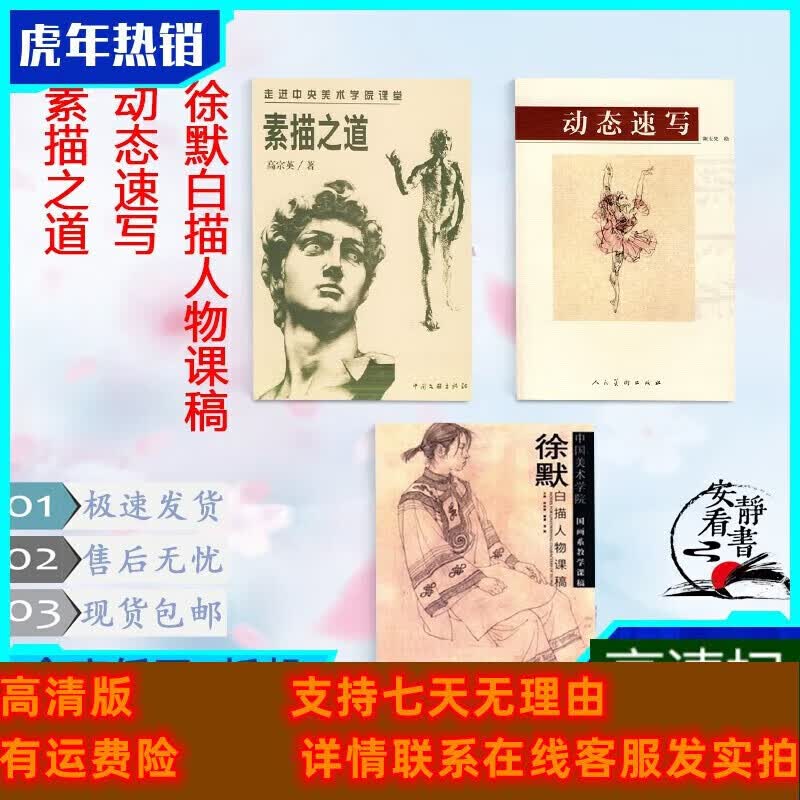 定制款 素描之道 高宗英+动态速写 陈玉先+徐默白描人物课稿