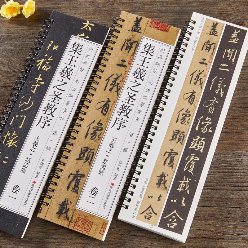 唐怀仁集王羲之书圣教序赵孟俯临集王圣教序大唐三藏集字高清墨迹本行书毛笔书法字帖初学者入门经典碑帖近距