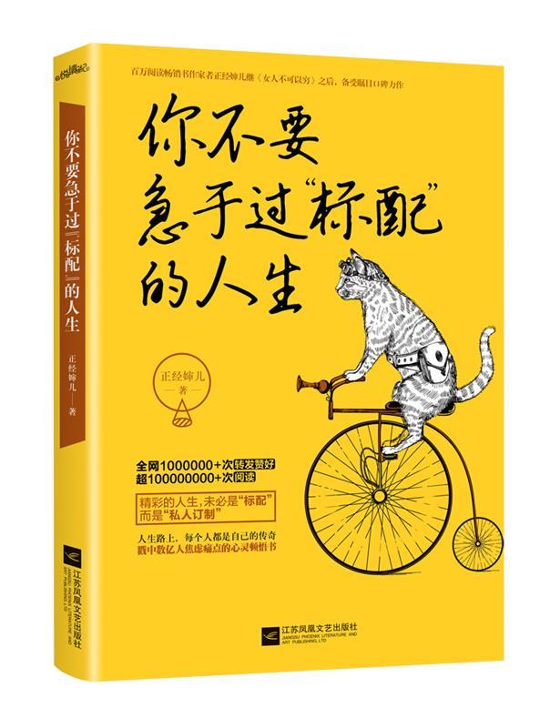 你不要急于过“标配”的人生 正经婶儿 江苏凤凰文艺出版社