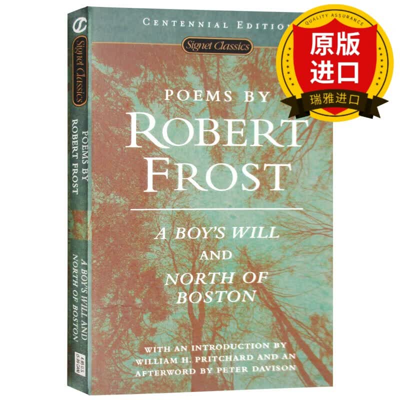 英文原版 罗伯特弗罗斯特诗歌集 Poems by Robert Frost 少年的意志和波士顿以北A Boy's Will and North of Boston 进口英语书籍