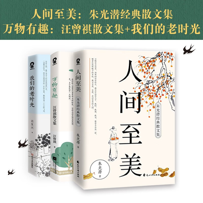 人间至美+万物有趣+我们的老时光（朱光潜、汪曾祺、肖复兴经典散文集）