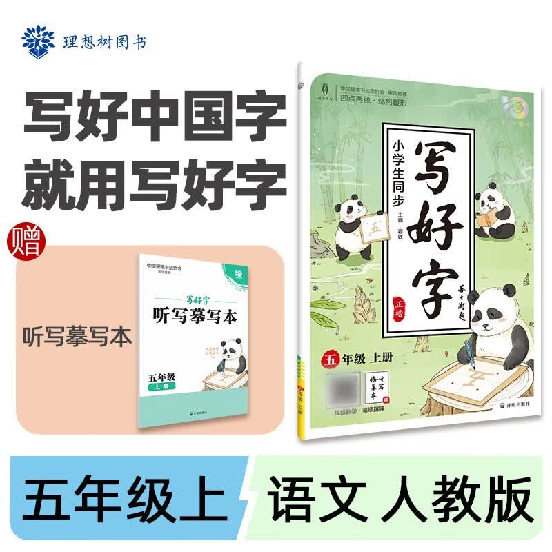 小学生同步写好字 五年级上册 同步训练正楷字帖 理想书2024版