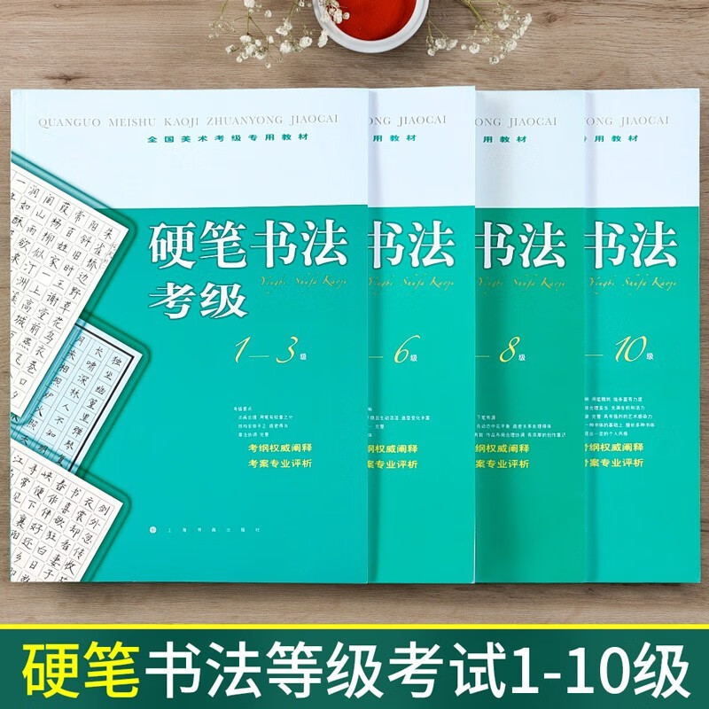 全国美术考级专用教材【可单选】书法+硬笔书法+篆刻+色彩+速写+素描+中国画+漫画考级 硬笔书法考级（1-10）