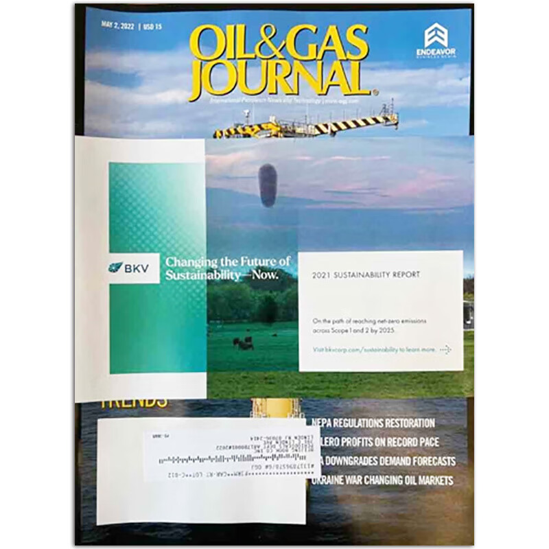 【单期可选】Oil&Gas Journal 美国石油与天然气杂志 2019/20/21/22年 英文英语杂 2022年5月刊