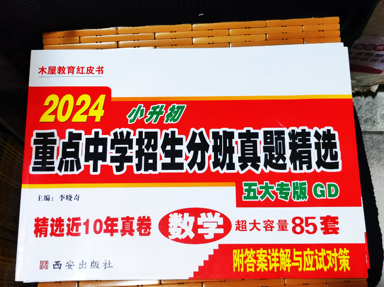 2024版小升初六大牛皮真卷分班红皮书真题语文188数学253英语170 24版西工大专版】数学 小学升初中