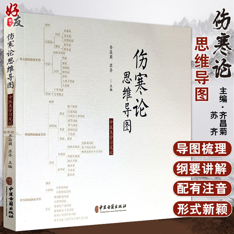 伤寒论思维导图 中医生学习笔记 齐昌菊 苏齐主编 中医古籍出版社中国医学经络穴位书籍