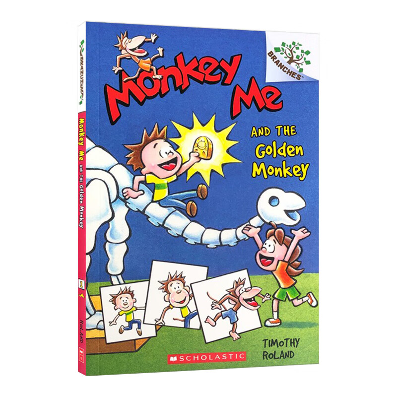 Monkey Me 猴子男孩英文原版4册 Scholastic Branches 学乐大树系列 调皮猴儿童桥梁章节书 课外读物The Gold MONKEY ME #1:猴子男孩和金猴 1册