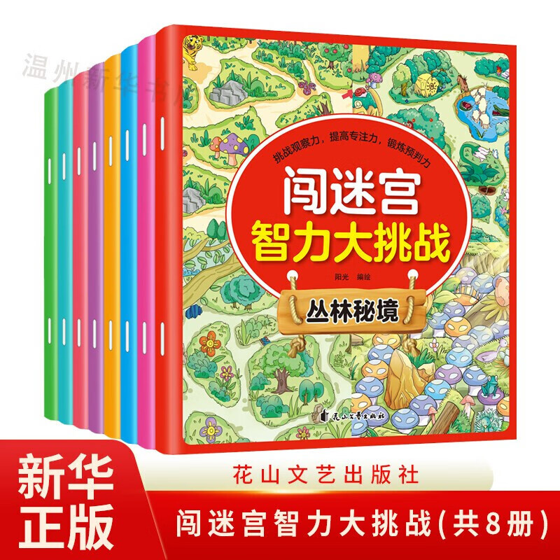 闯迷宫智力大挑战(共8册)儿童思维逻辑训练书迷宫找不同专注力观察力3-4-5-6一8岁幼儿全脑开发游戏书图画捉迷藏益智早教书籍 外版5惠