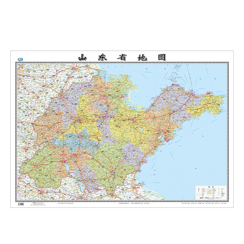 2023年贴墙款1.06米办公家用客厅学生高清防水版地图X 山东省地图